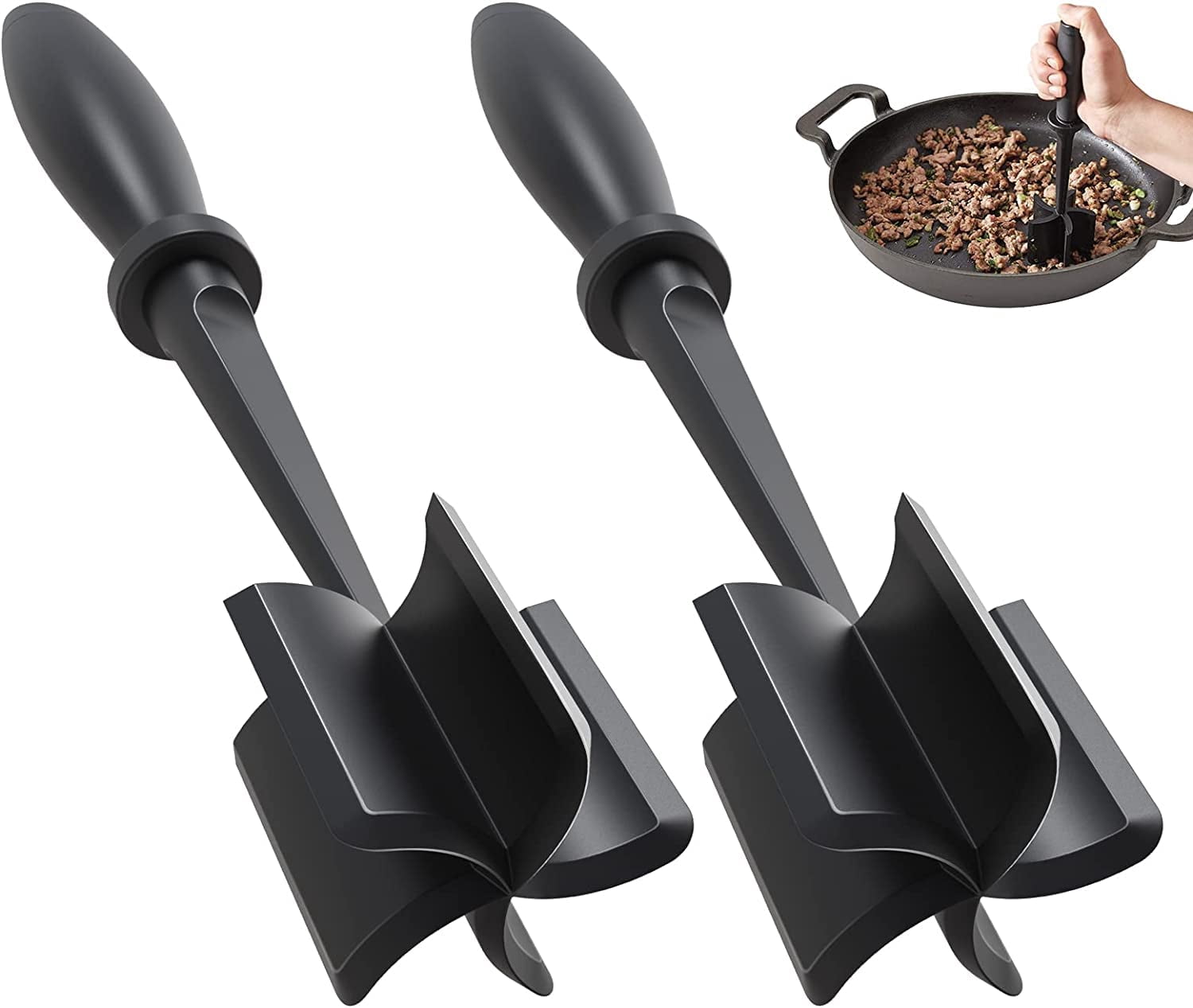 Meat Chopper, Hamburger Grinder, Premium Heat Resistant Smasher for ...
