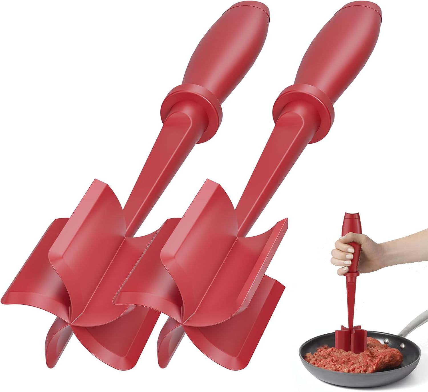 Meat Chopper, Hamburger Grinder, Premium Heat Resistant Smasher for ...