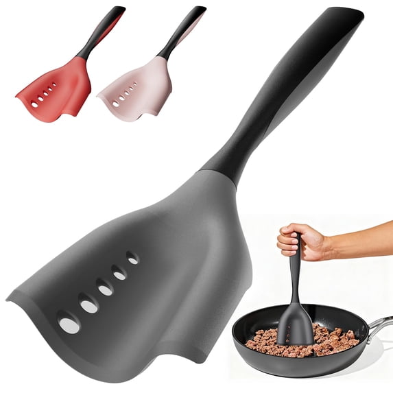 Meat Chopper Spatula Ground Beef Masher- Heat Resistant Hamburger ...