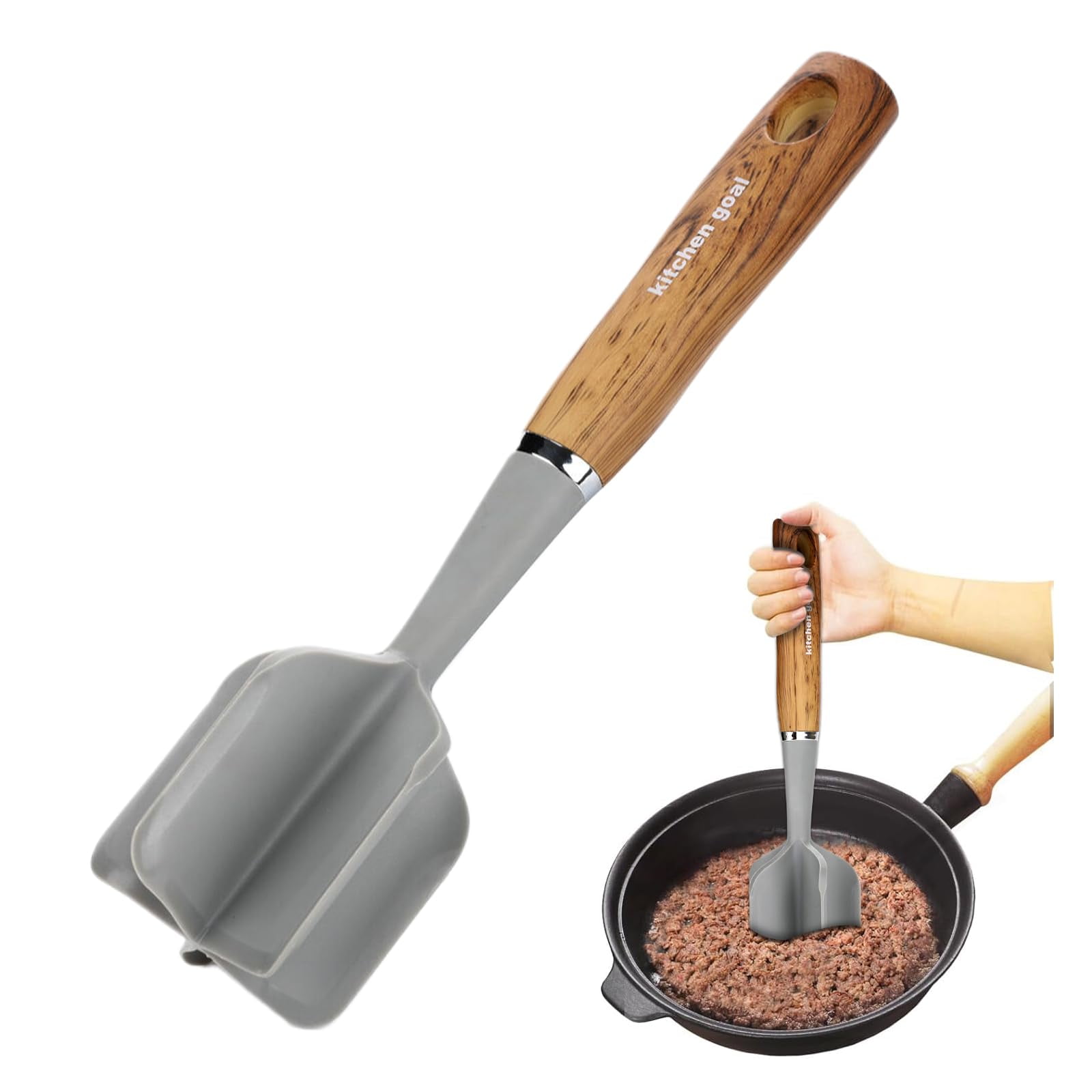 Meat Chopper Tool, Hamburger Meat Masher for Ground Beef, Potato Masher ...