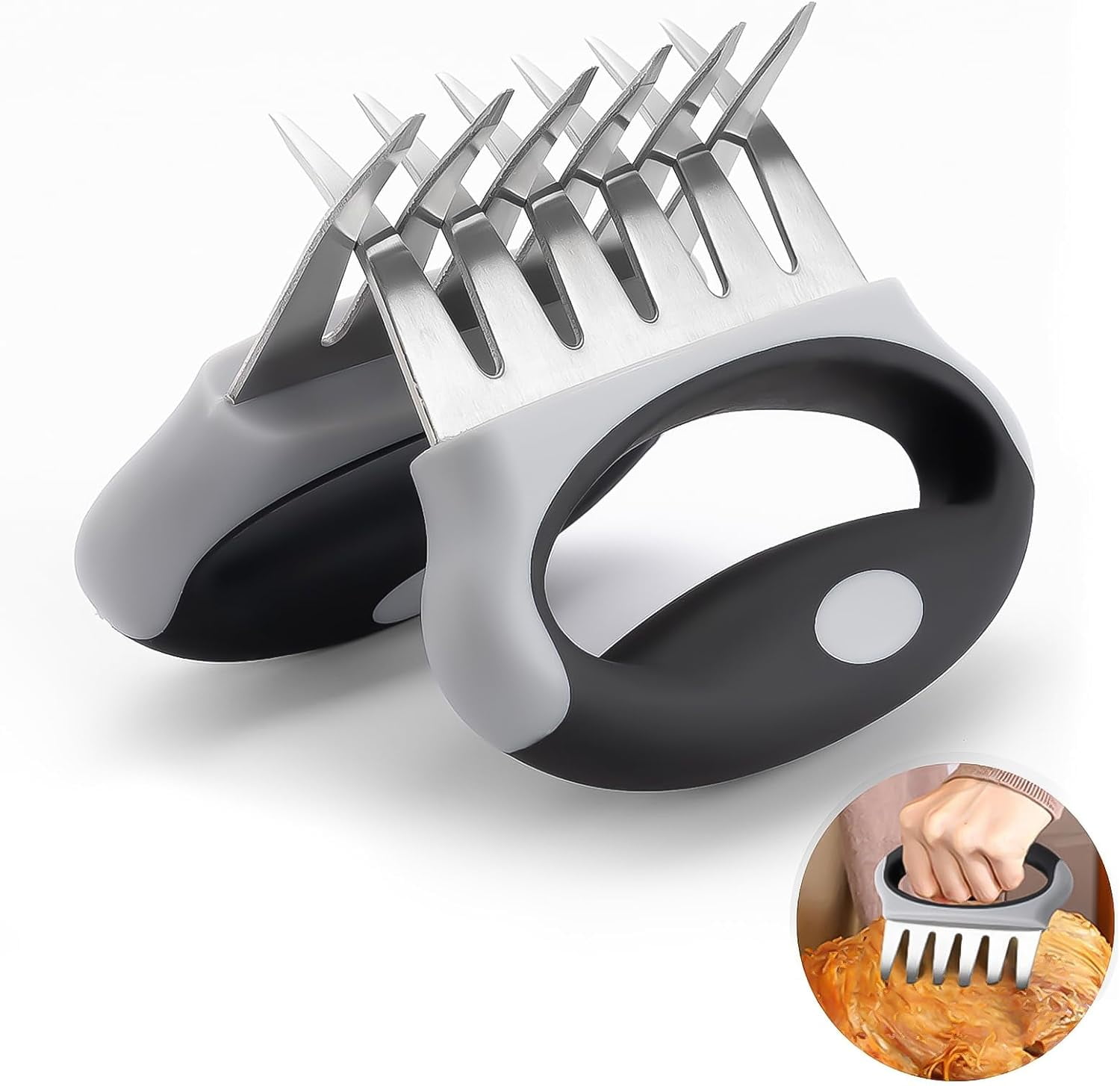 Meat Claws for Shredding, Metal Set of 2 Tools, Chicken Shredder, Meat ...