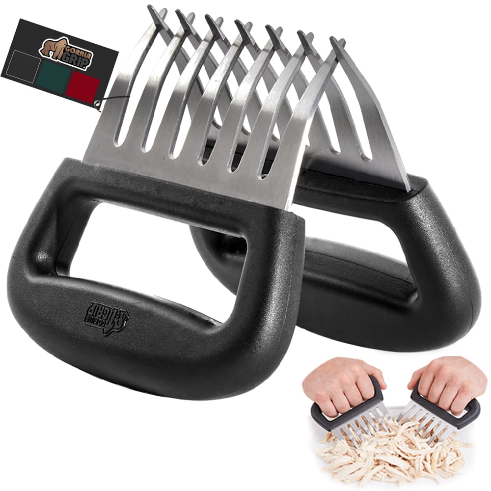 Meat Claws for BBQ Grilling, 7 Claw Food Shredding Fork, Black ...