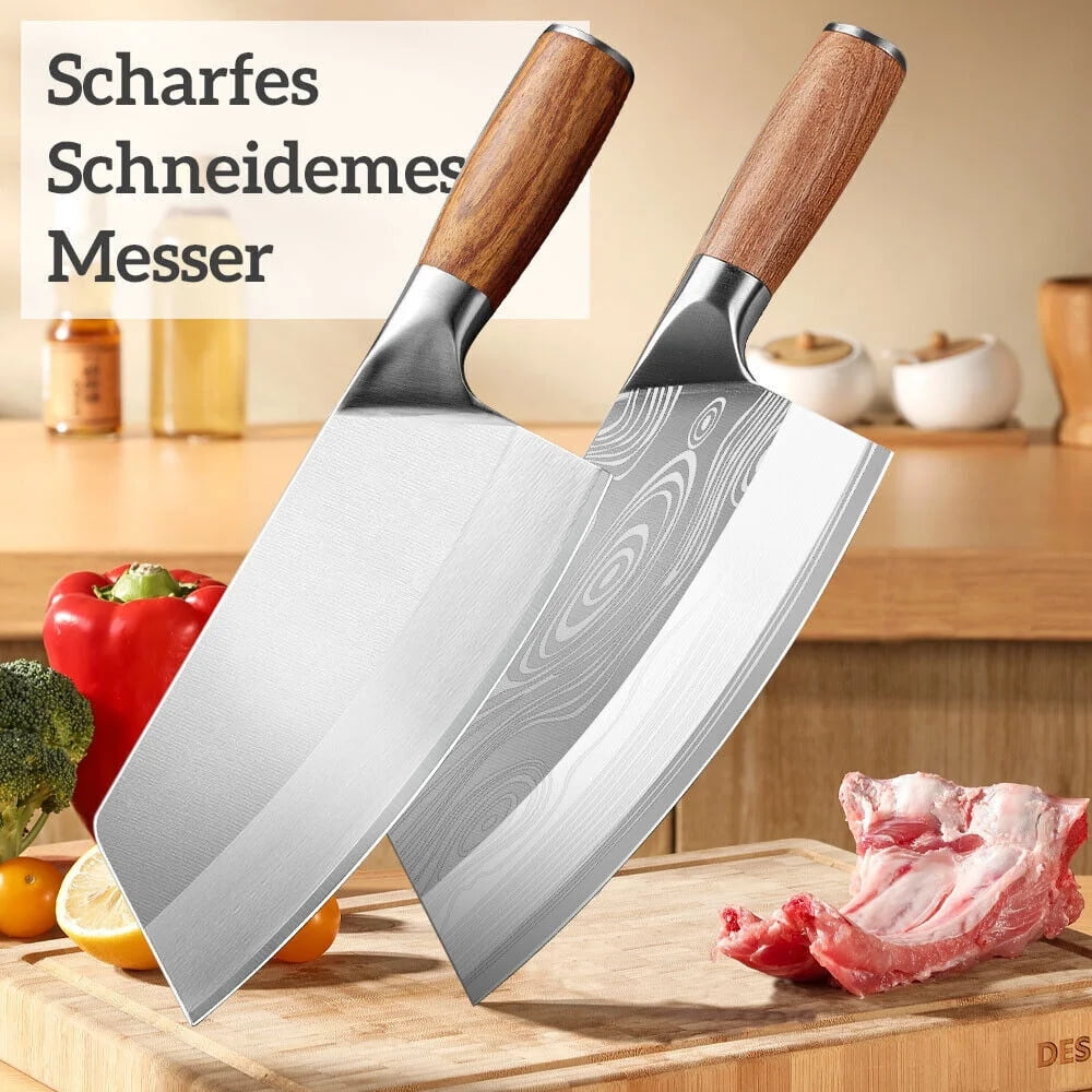 Meat Cleaver Cutter Chopper Knife 8" Butcher Knife High Carbon Steel ...