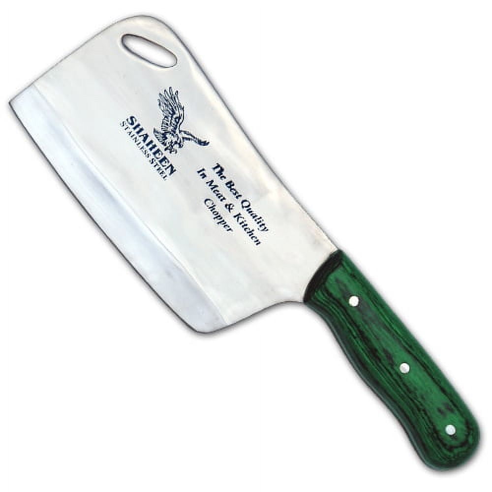 Meat Cleaver Green Frost Wood Handle - Walmart.com