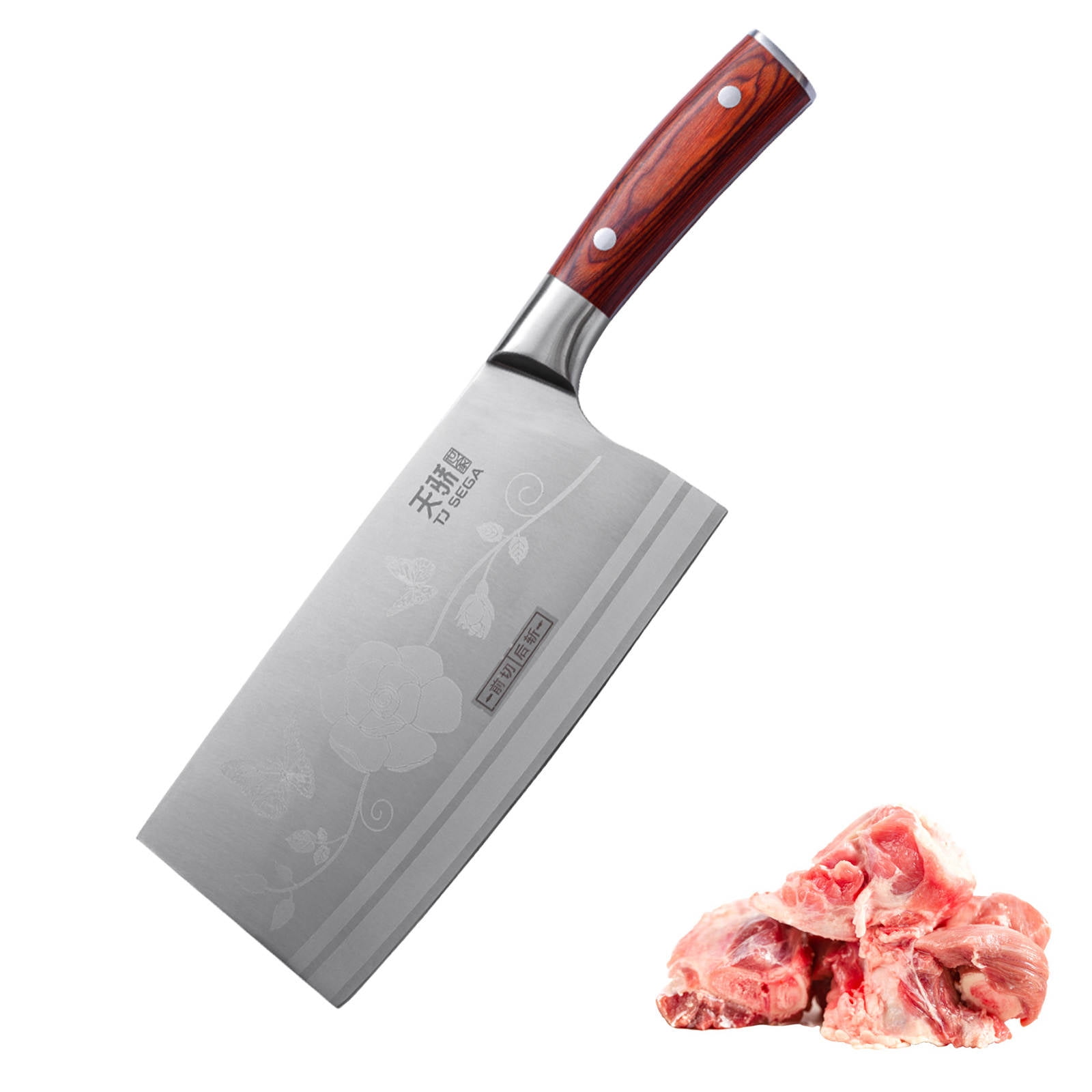 TJ POP Full-tang Chopping Knife, 7.2 Inch, Ultra Sharp, 40Cr13 Steel, 1 ...