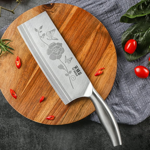 Meat Cleaver Knife 7.4 Inch, Ultra Sharp Chinese Chef's Knives, Full ...