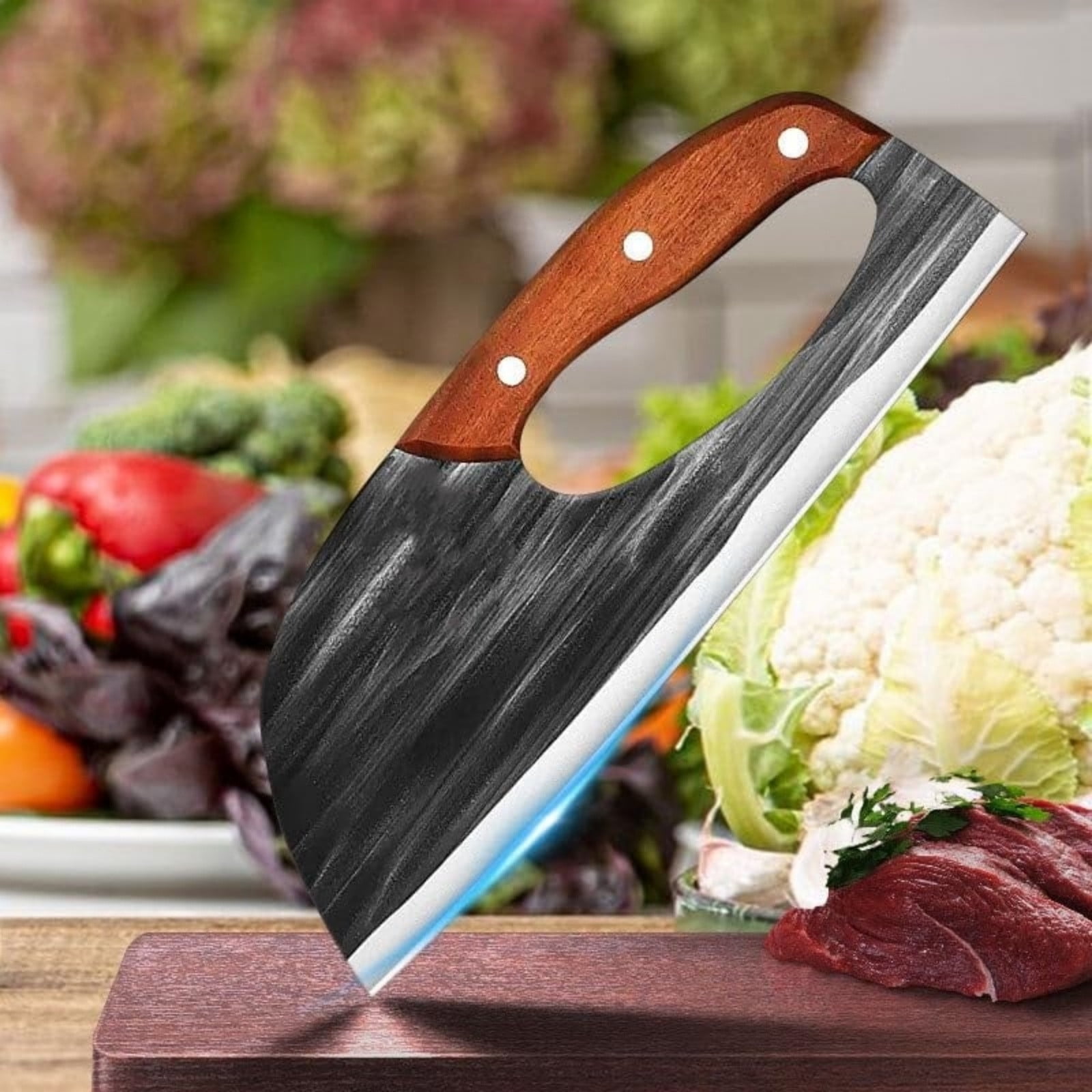 Meat Cleaver, Unique Effort Saving Kitchen Knife, Professional ...