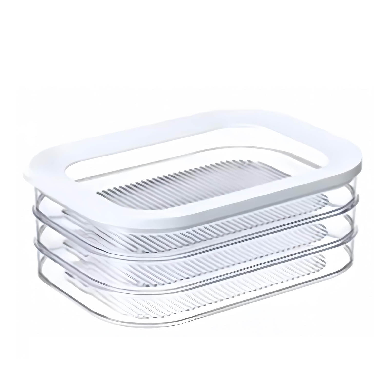 Meat Container for Fridge, 3 Layer Stackable Clear Lunch Meat Container ...