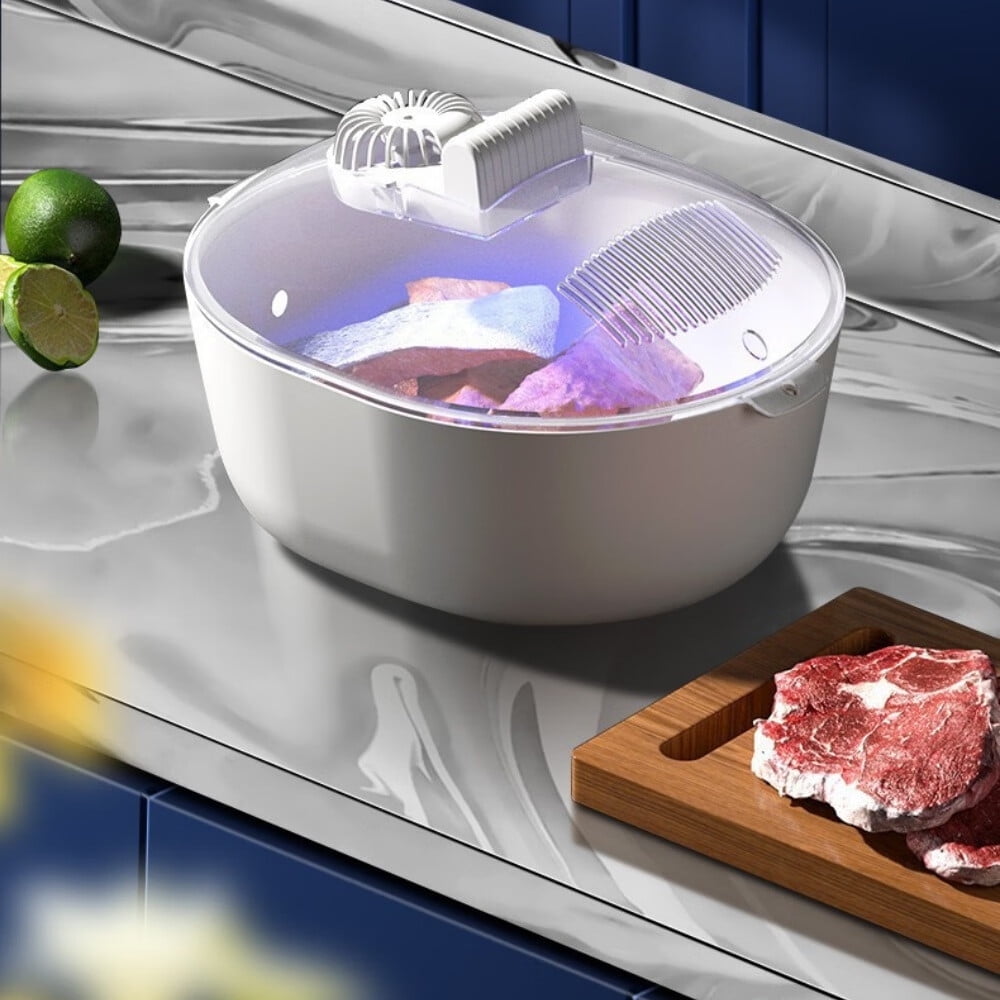 Meat Defrosting Machine,Defrosting Quick Defrost Tray with Blue Light ...