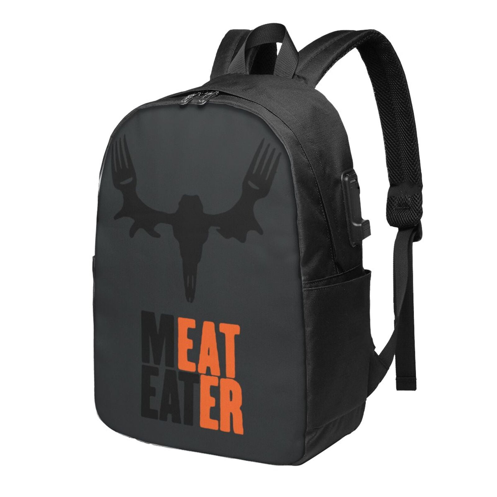 Meat Eater Logo Backpack Fashion Travel Backpack Laptop Backpack 17 ...