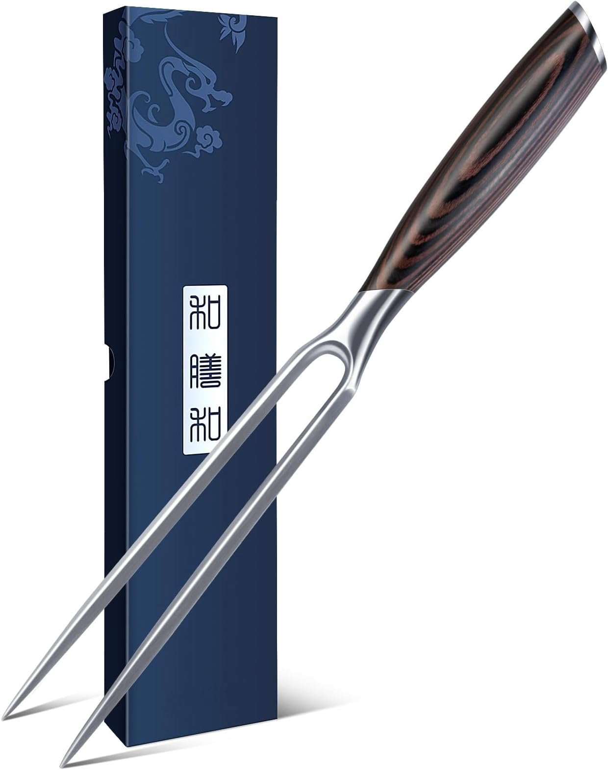 Meat Fork 7 Inch, Razor Double-Prong Carving Fork for Meat ...