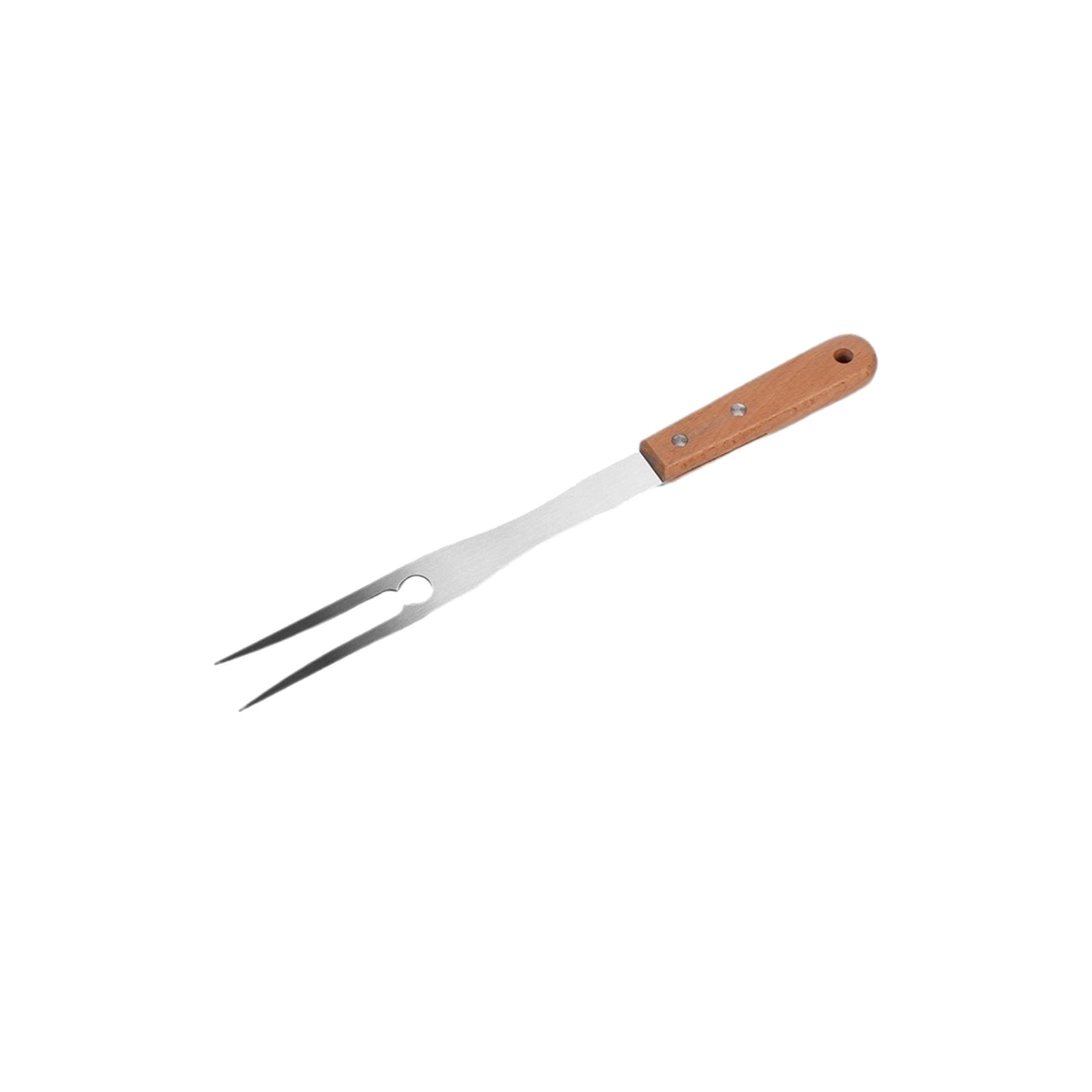 Meat Fork Stainless Steel Fork with Wood Handle Cooking Fork BBQ Fork ...