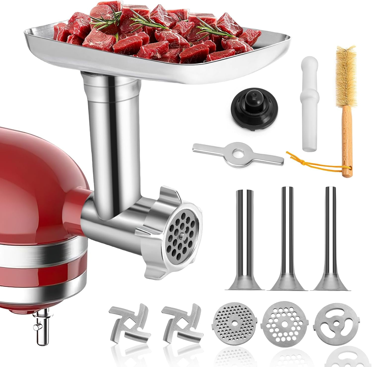Meat Grinder Attachment for KitchenAid Stand Mixer – Metal Food Grinder ...
