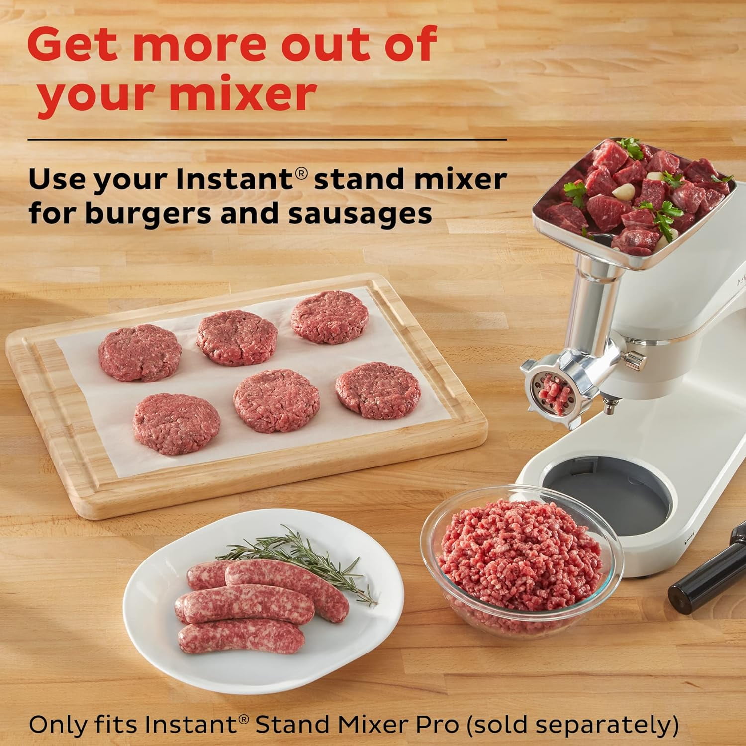 Meat Grinder Attachment for Stand Mixer - Includes Grinding Plates ...