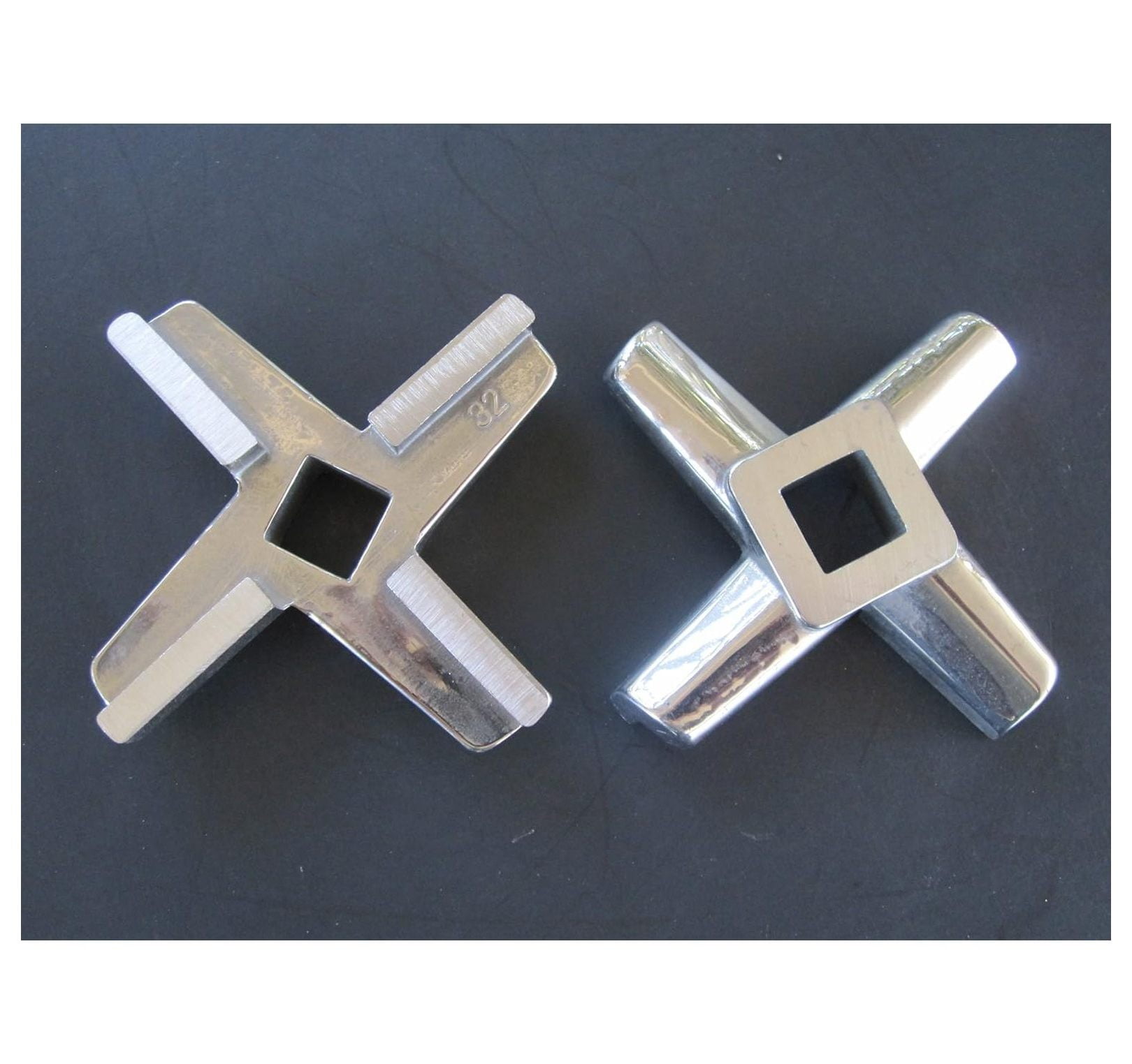 Meat Grinder Blades #32 - 2 Pack Stainless Steel Replacement Cutter ...