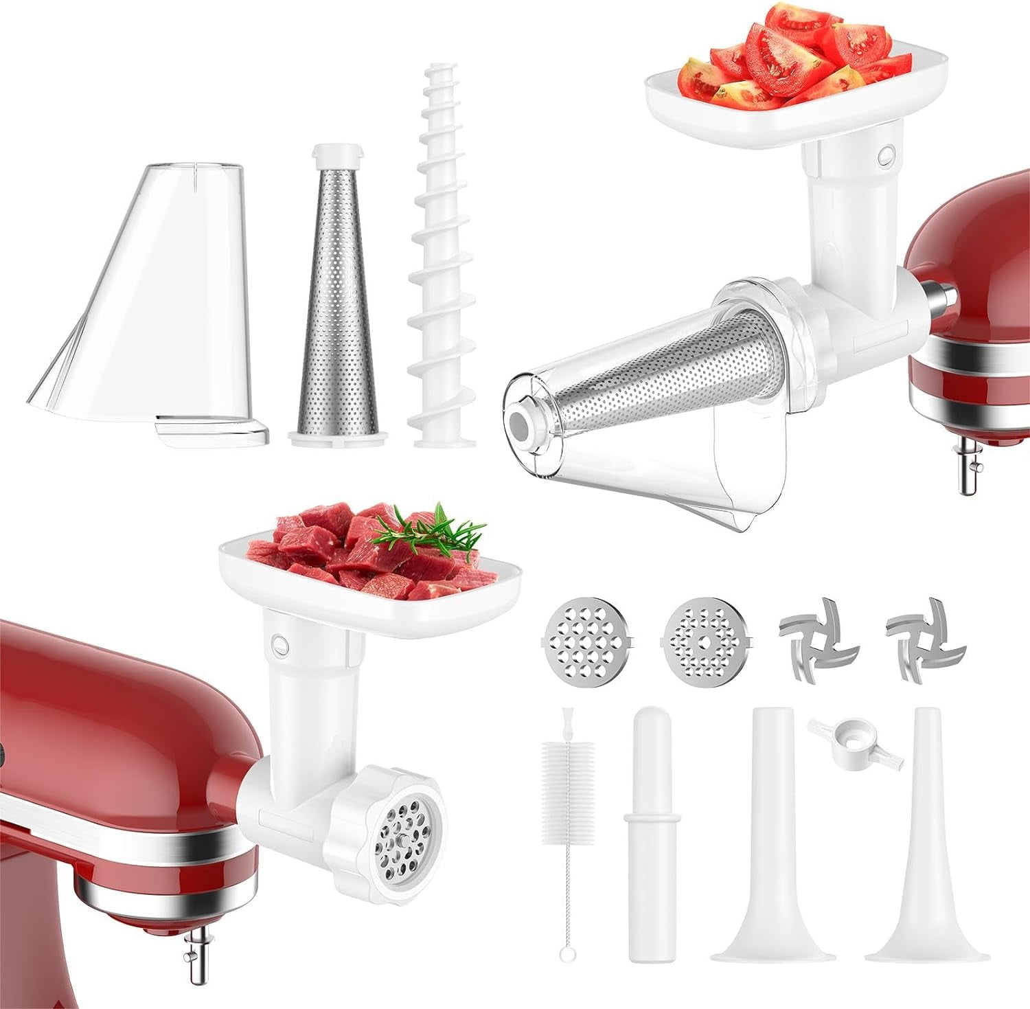 Meat Grinder for KitchenAid Mixer, Meat Grinder Sausage Stuffer ...