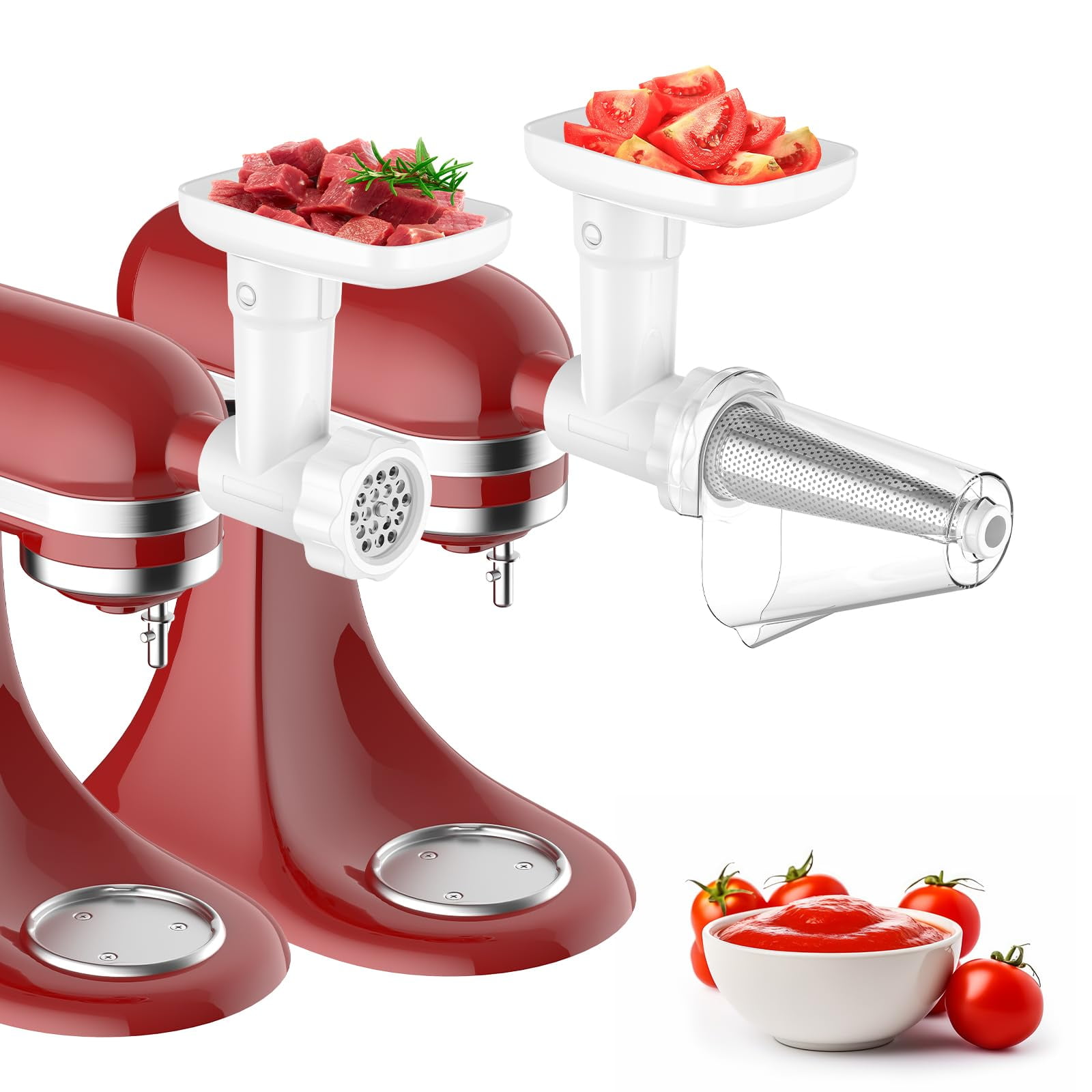 Meat Grinder for Kitchenaid Mixer, Fruit and Vegetable Strainer for ...