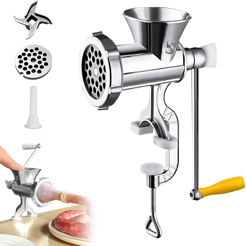 Meat Grinder Manual Mincer, 2025 New Sausage Maker Hand Crank, Durable ...