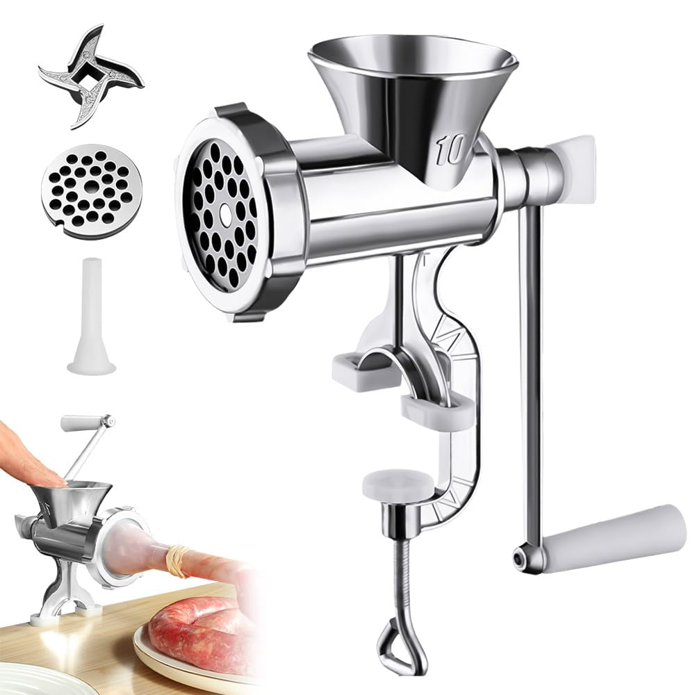 Meat Grinder Manual Mincer, 2025 New Sausage Maker Hand Crank, Durable ...