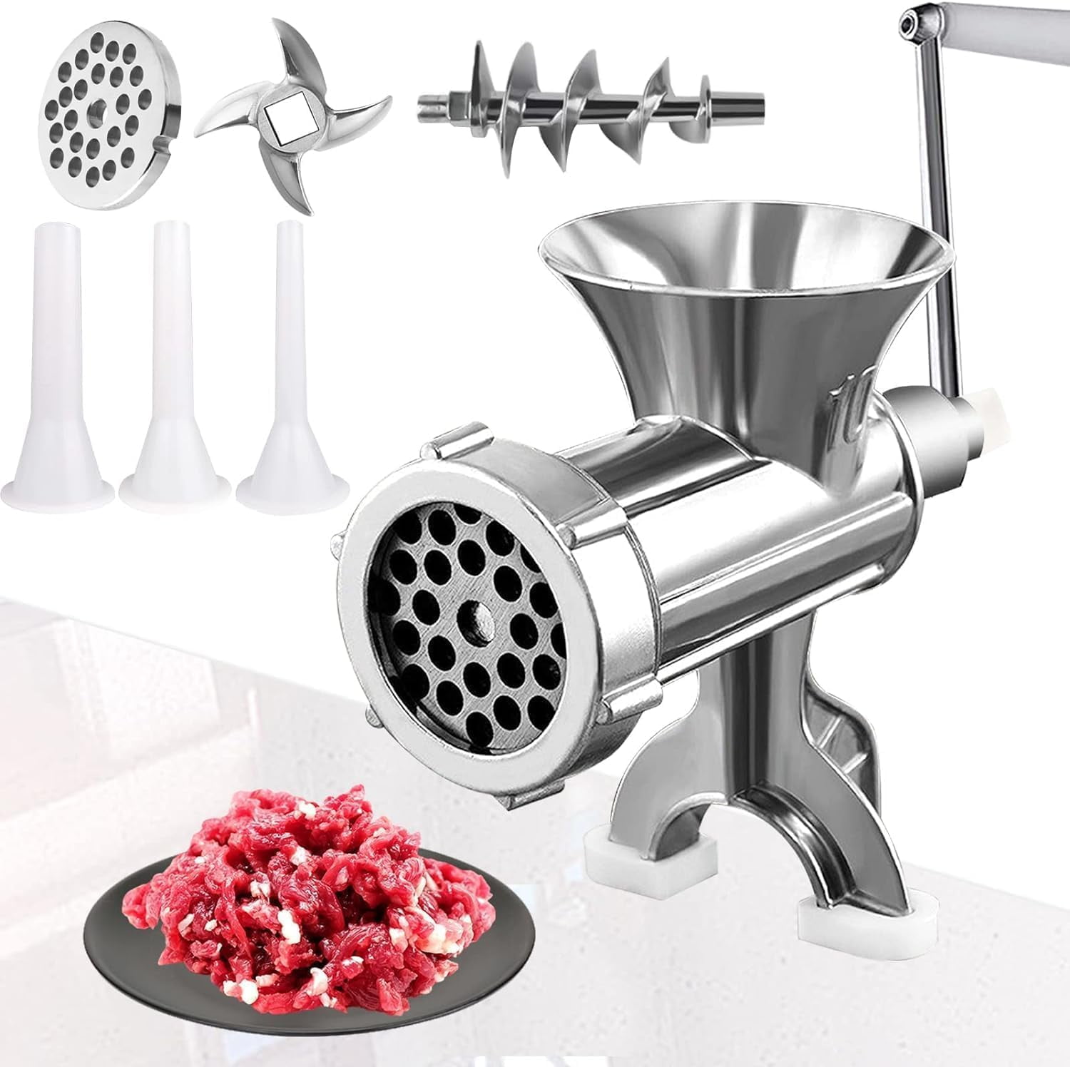 Meat Grinder Manual Mincer - Manual Meat Grinder Sausage Maker Table ...