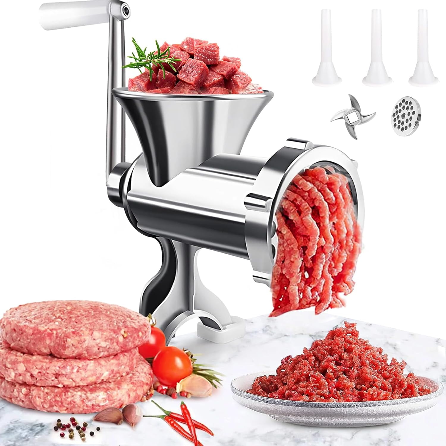 Meat Grinder Manual Mincer - Manual Meat Grinder Sausage Maker Table ...