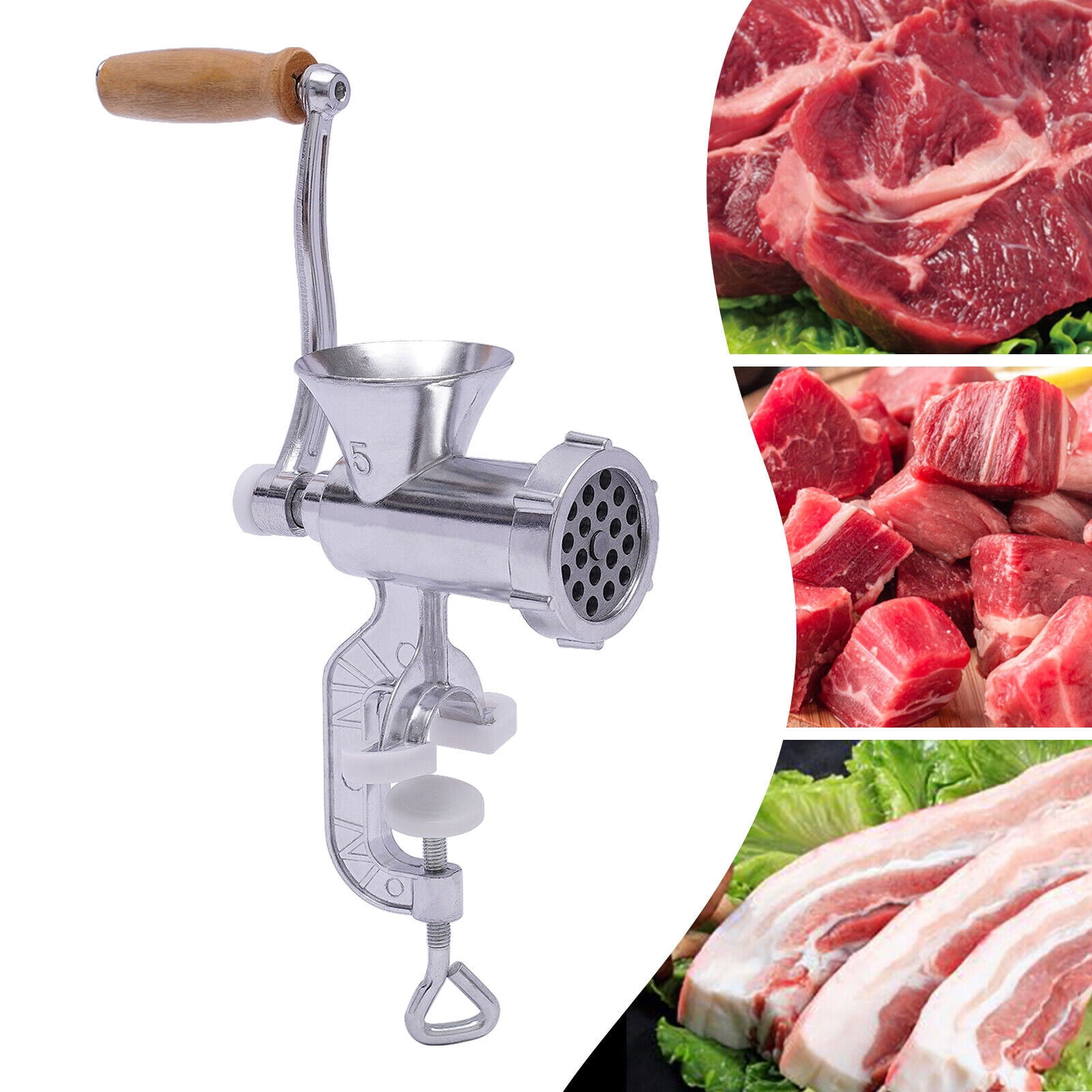 Meat Grinder Mincer Stuffer Heavy Duty Manual Sausage Filler Sauce ...