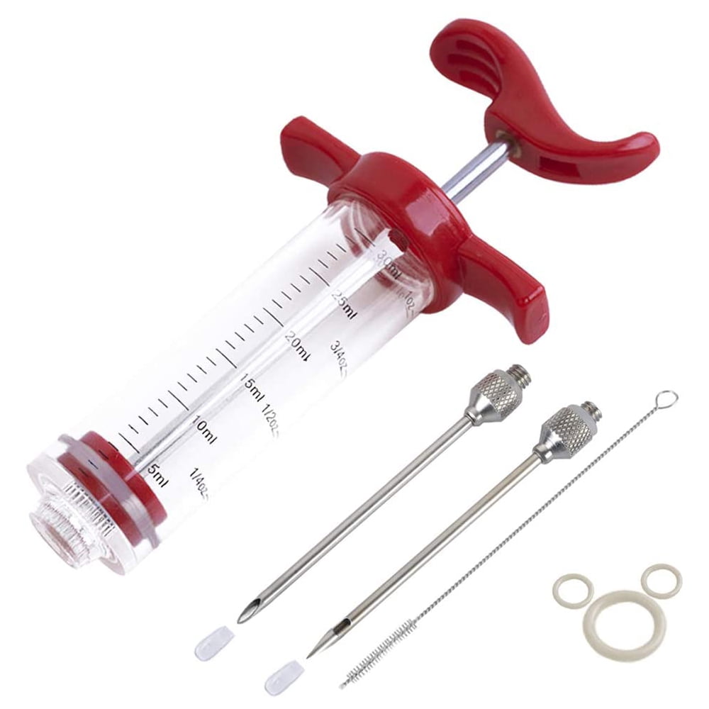 Meat Injector, Plastic BBQ Marinade Injector Kit, Turkey Injector ...