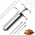 Meat Injector Syringe Kit, Flavor Injector with 3 Marinade Needles ...