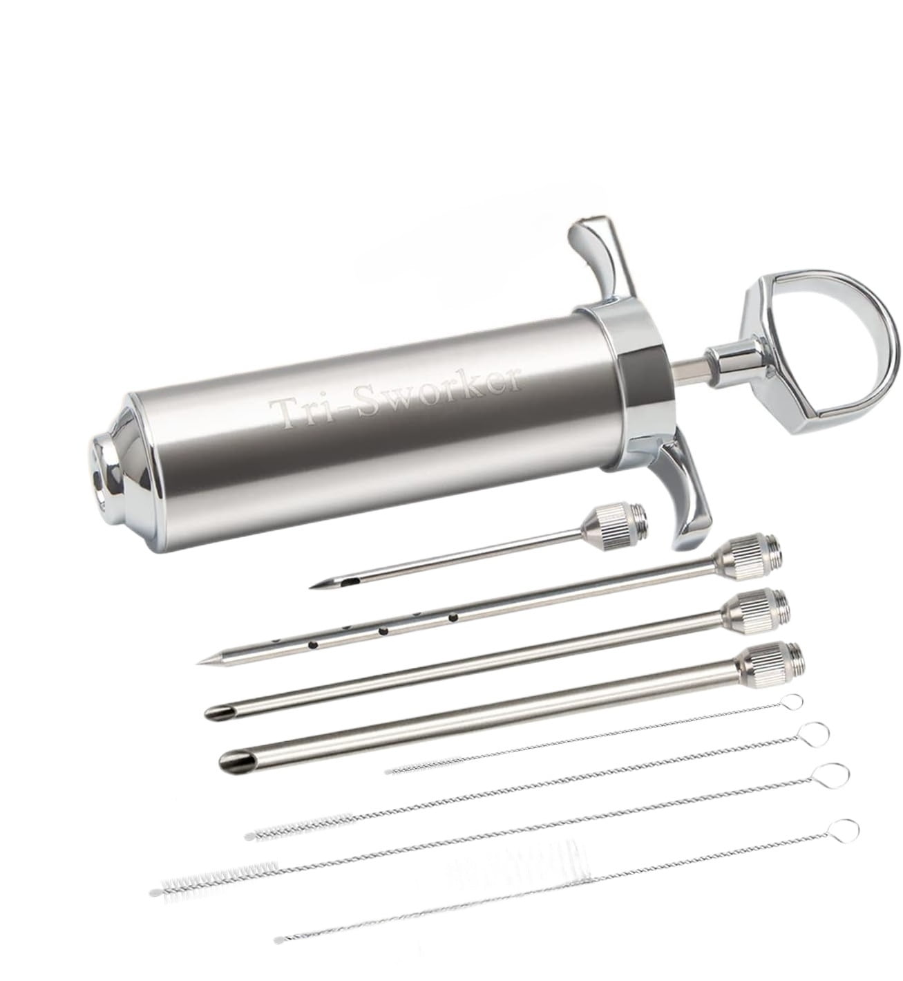 Meat Injector Syringe for Smoking with 4 Marinade Flavor Food Injector ...
