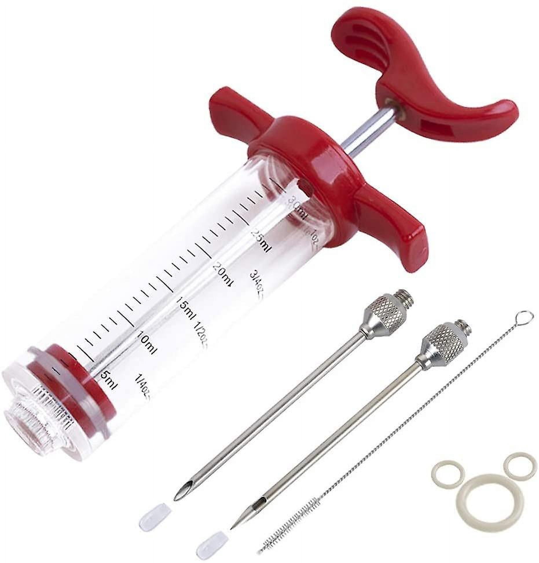 Meat Injector Syringe,stainless Steel Food Seasoning Syringe Kit ...