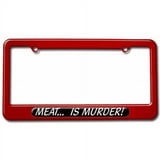 Meat Is Murder, Vegan License Plate Tag Frame, Multiple Colors ...