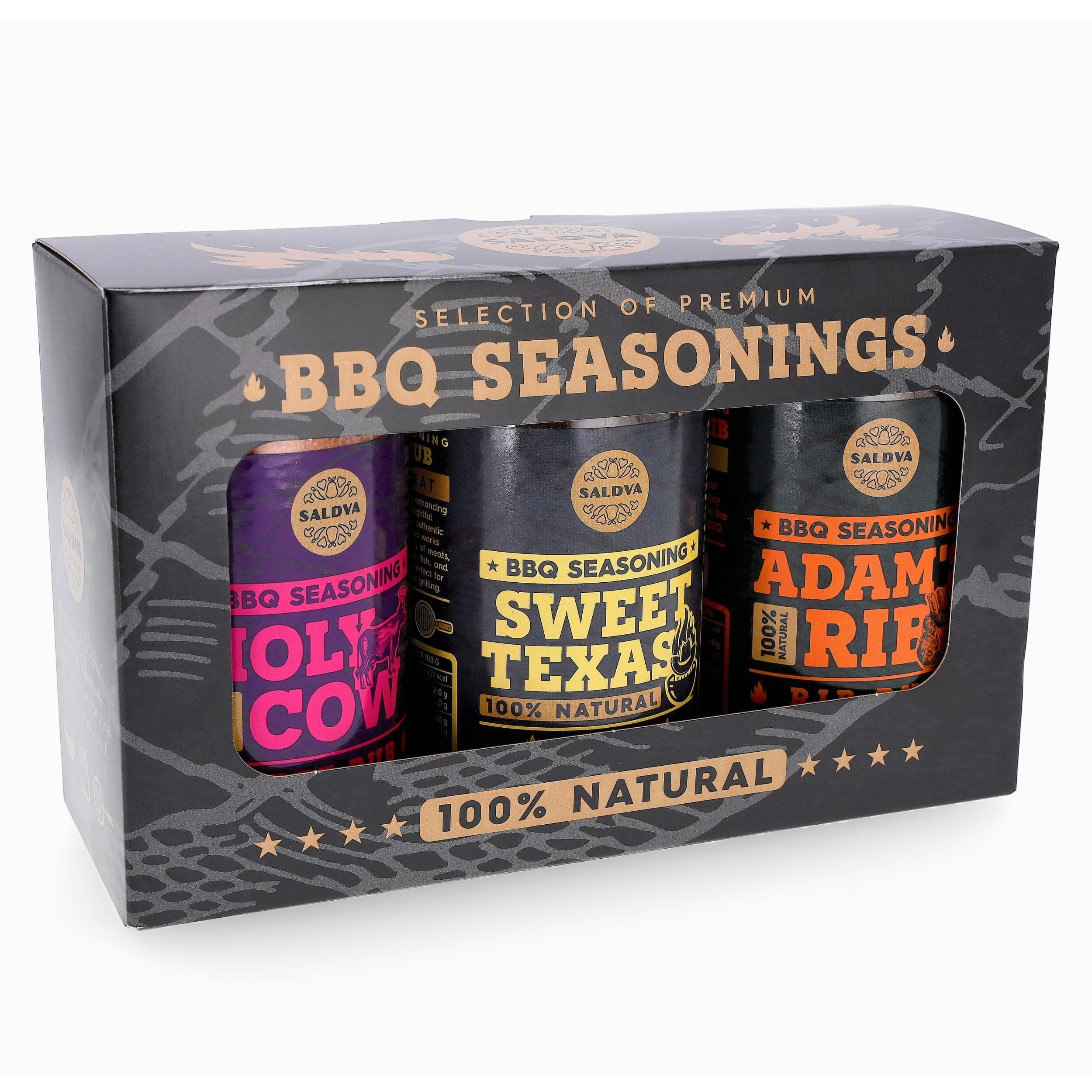 Meat Lovers Selection of TMA2 Premium BBQ Seasonings - Holy Cow, Sweet ...