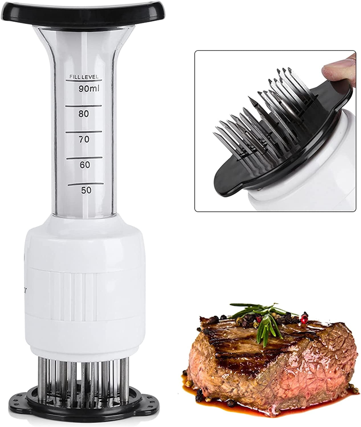 Meat Marinade Tenderizer, Meat Tenderizer Needle Tool Injector Steaks ...
