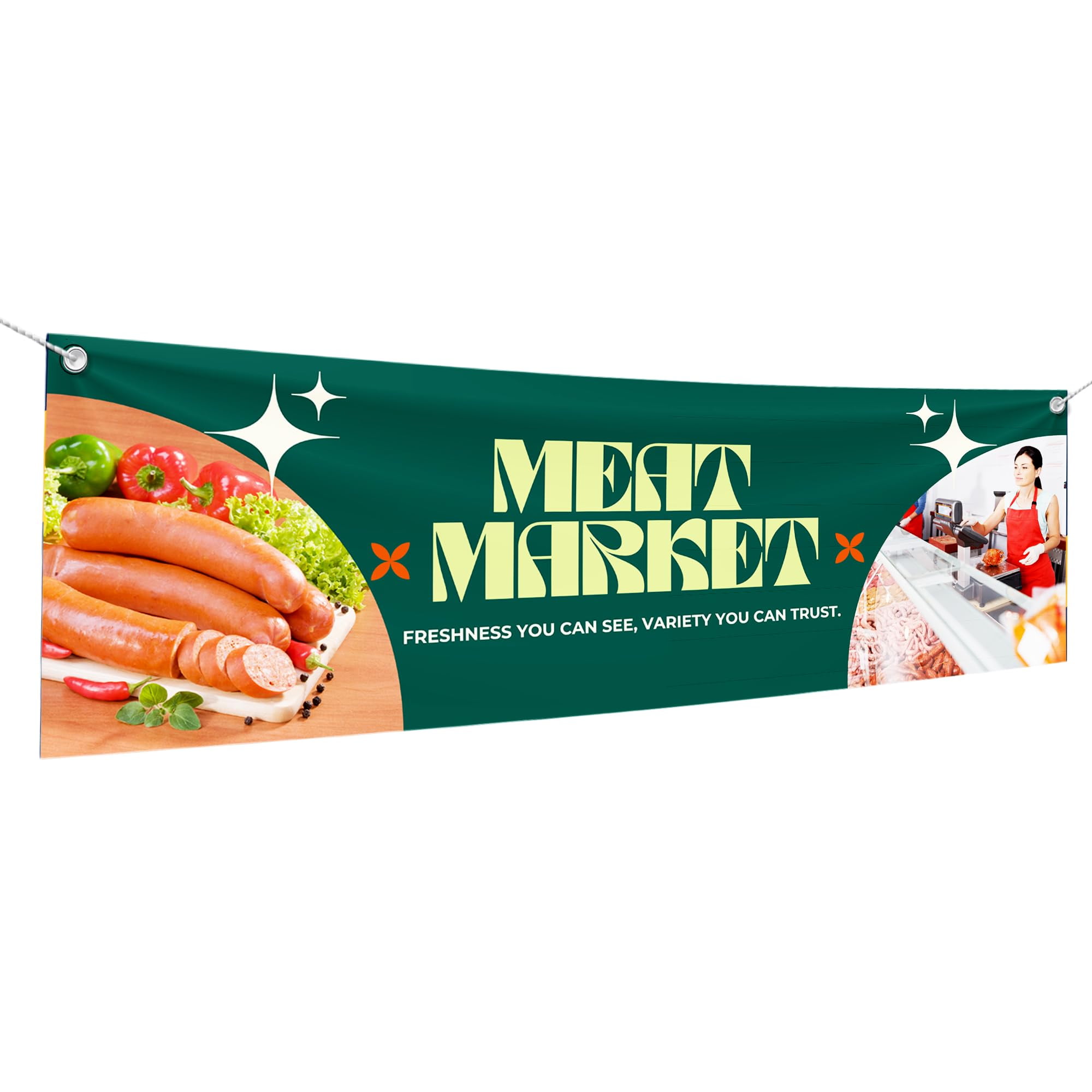 Meat Market Large Banners and Signs for Outdoor by DreamController ...