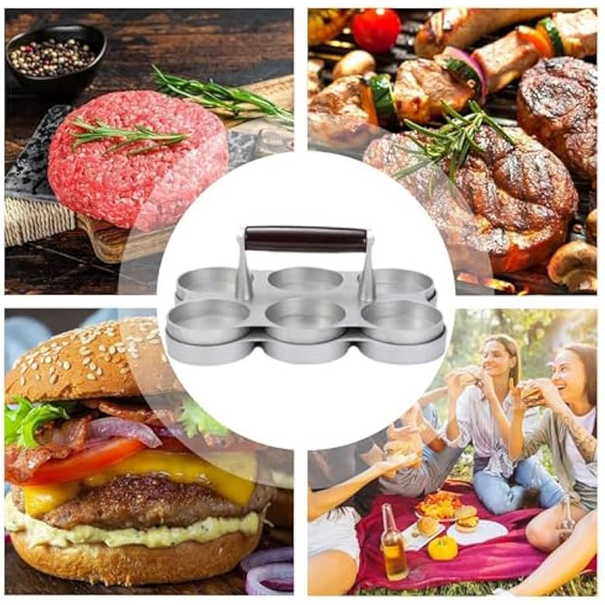 Meat Patty Maker-Hamburger Patty Maker,Patty Mold ,Round Patty ,Stuffed ...