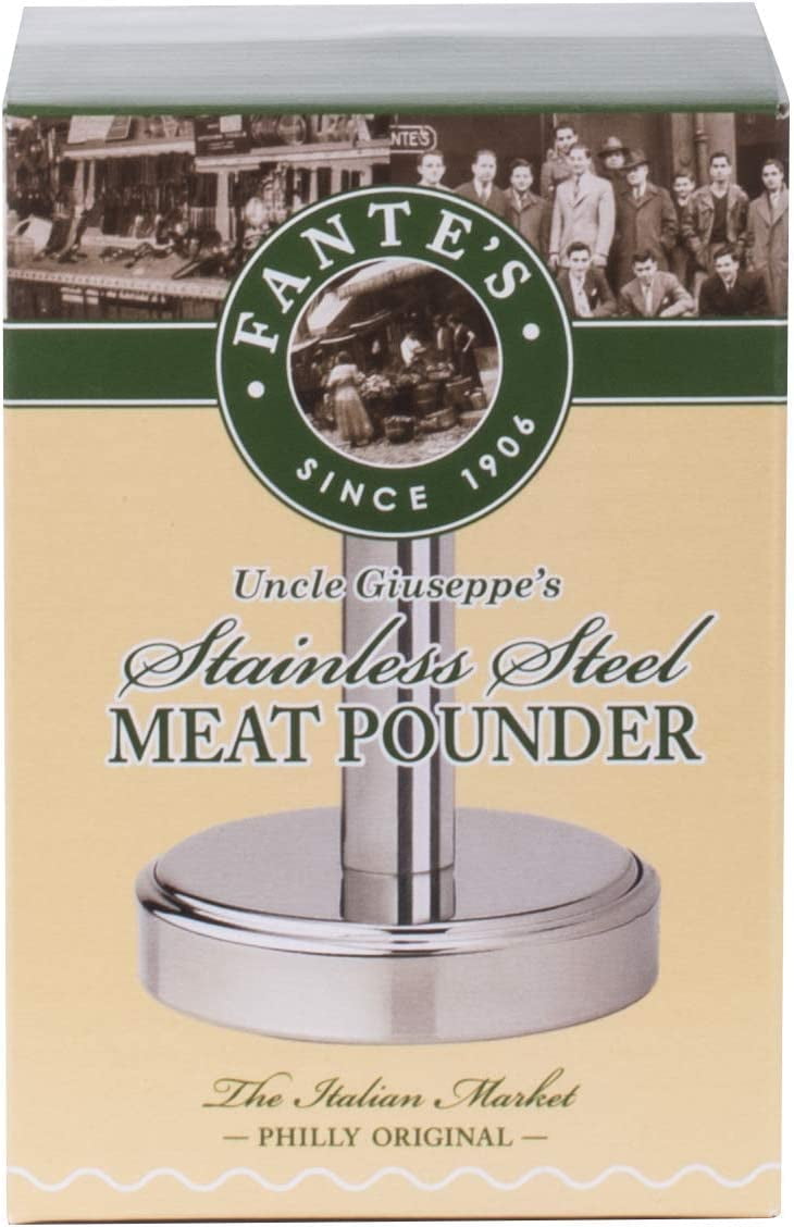 Meat Pounder, Stainless Steel, 5-Inches Tall with 3.25-Inch Pounding ...