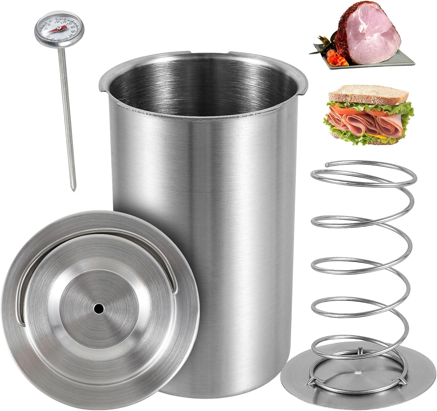 Meat Press Cooker 304 Stainless Steel Ham Maker Meat Press Cooker ...