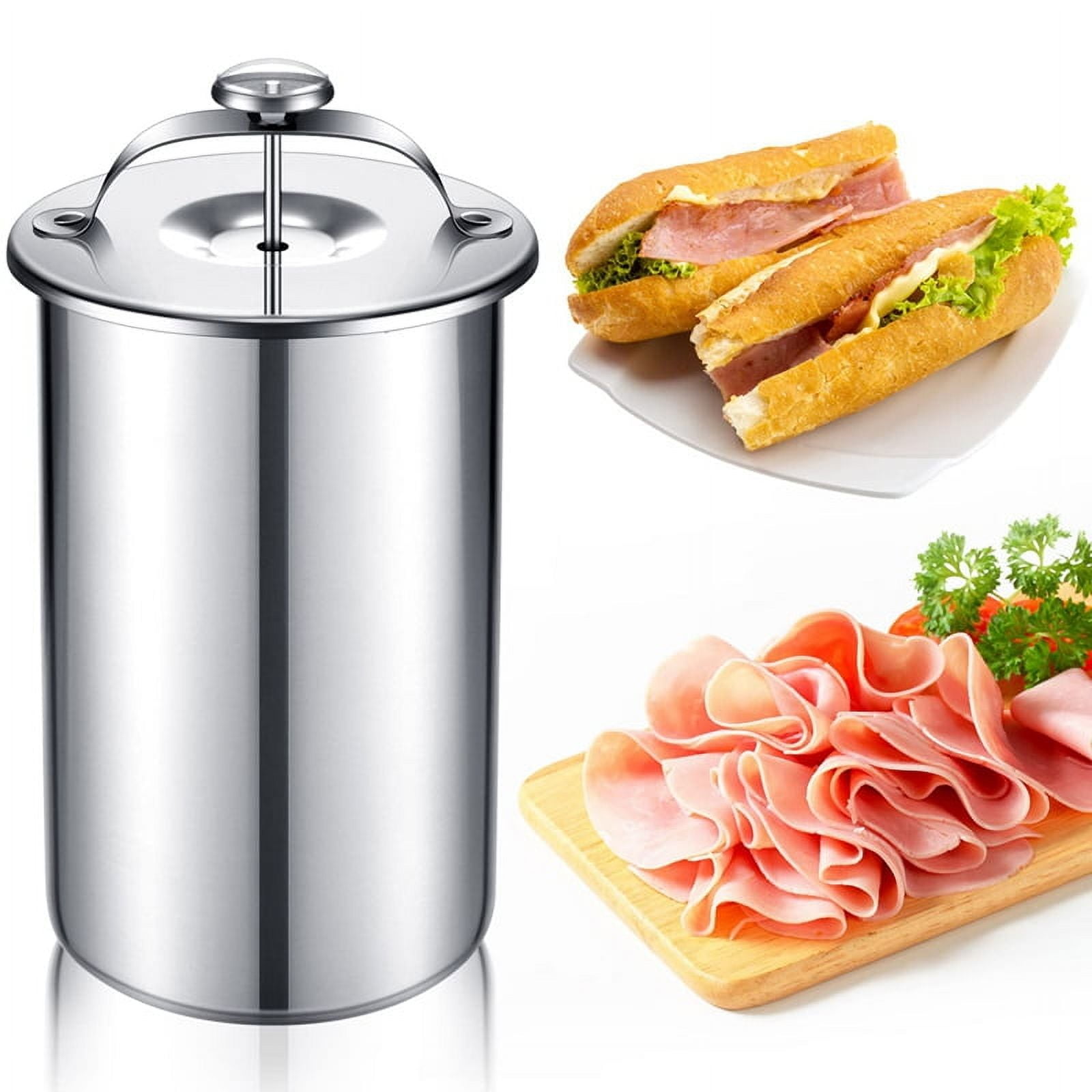 Meat Maker Stainless Steel Ham Maker with Thermometer Sandwich DeliMeat ...