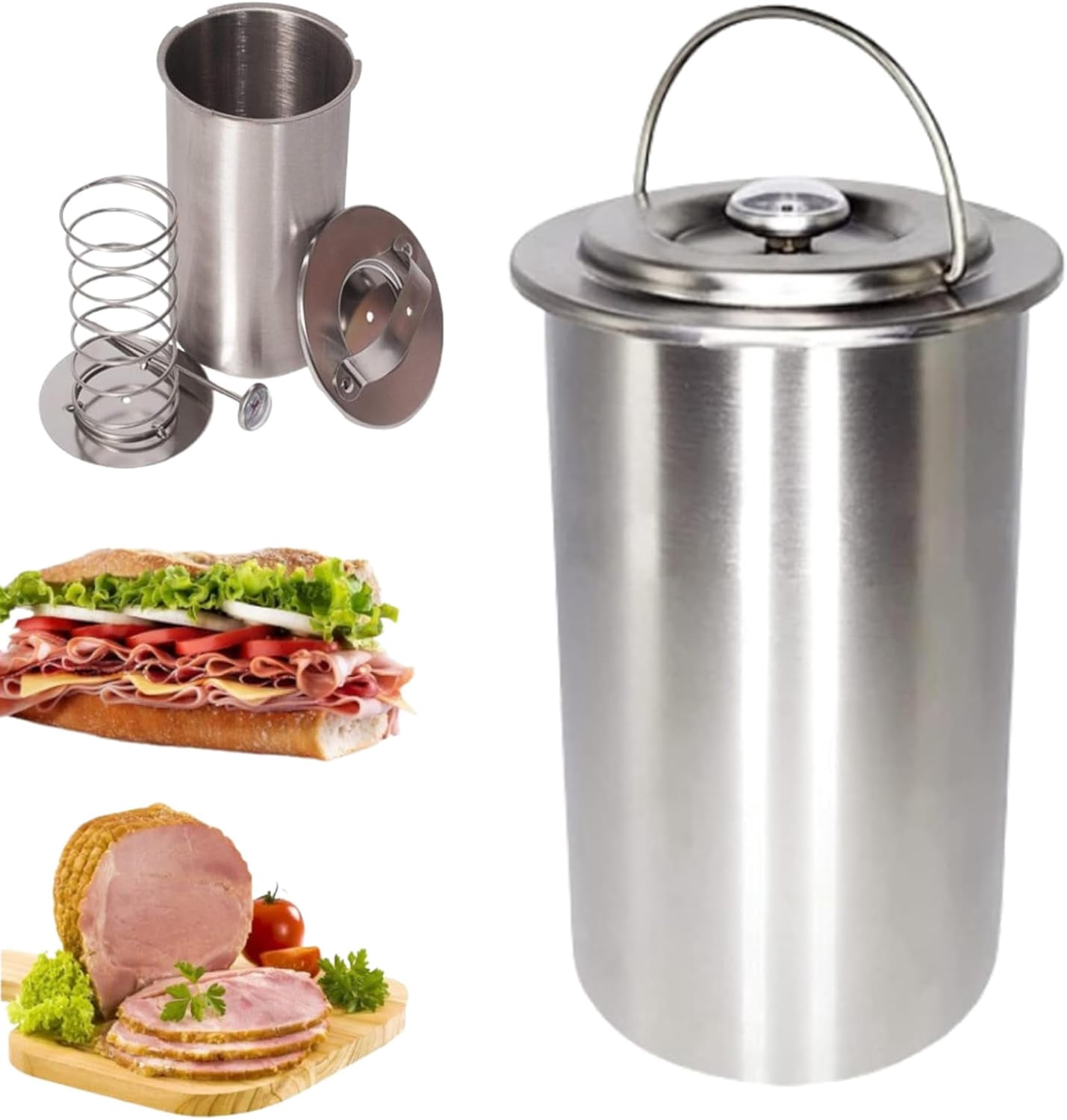 Meat Press Mold for Deli Meats, 2026 Upgraded Ham Maker Meat Press Tool ...