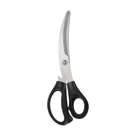 Meat Scissors, Stainless Steel Black, 1 Piece Curved Blade ...