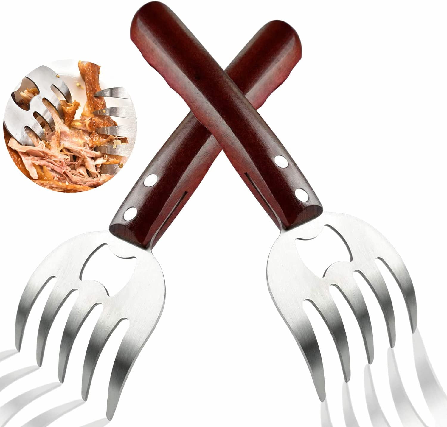 Meat Shredder Claws Stainless Steel Meat Claws Forks 8.6" Chicken ...