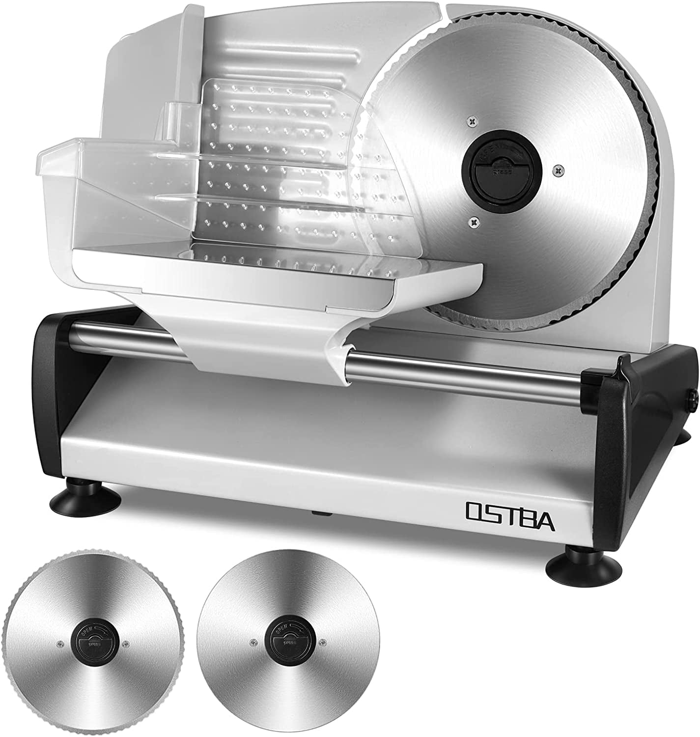 Meat Slicer 200W Electric Deli Food Slicer with 2 Removable 7.5 ...