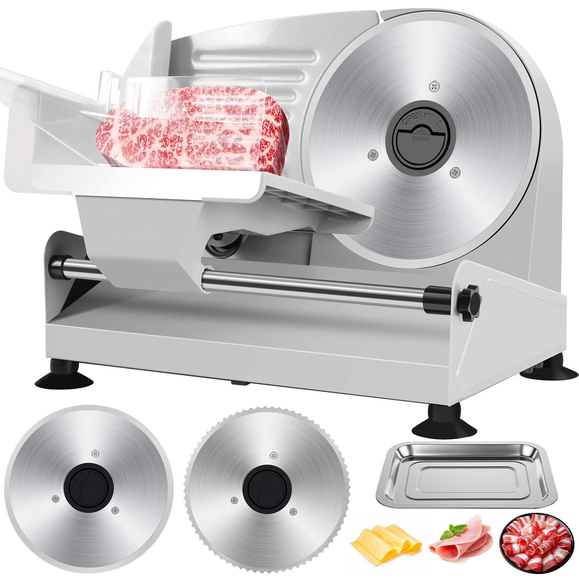 CUOCCO PRO 200W Electric Meat Slicer Machine - Home Food Slicer with ...