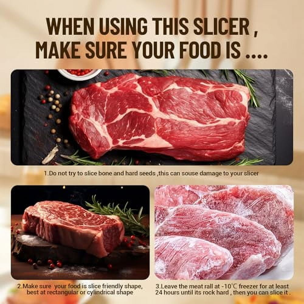Meat Slicer, Meat Cutter Machine with one 8" Blade, Upgraded Manual ...