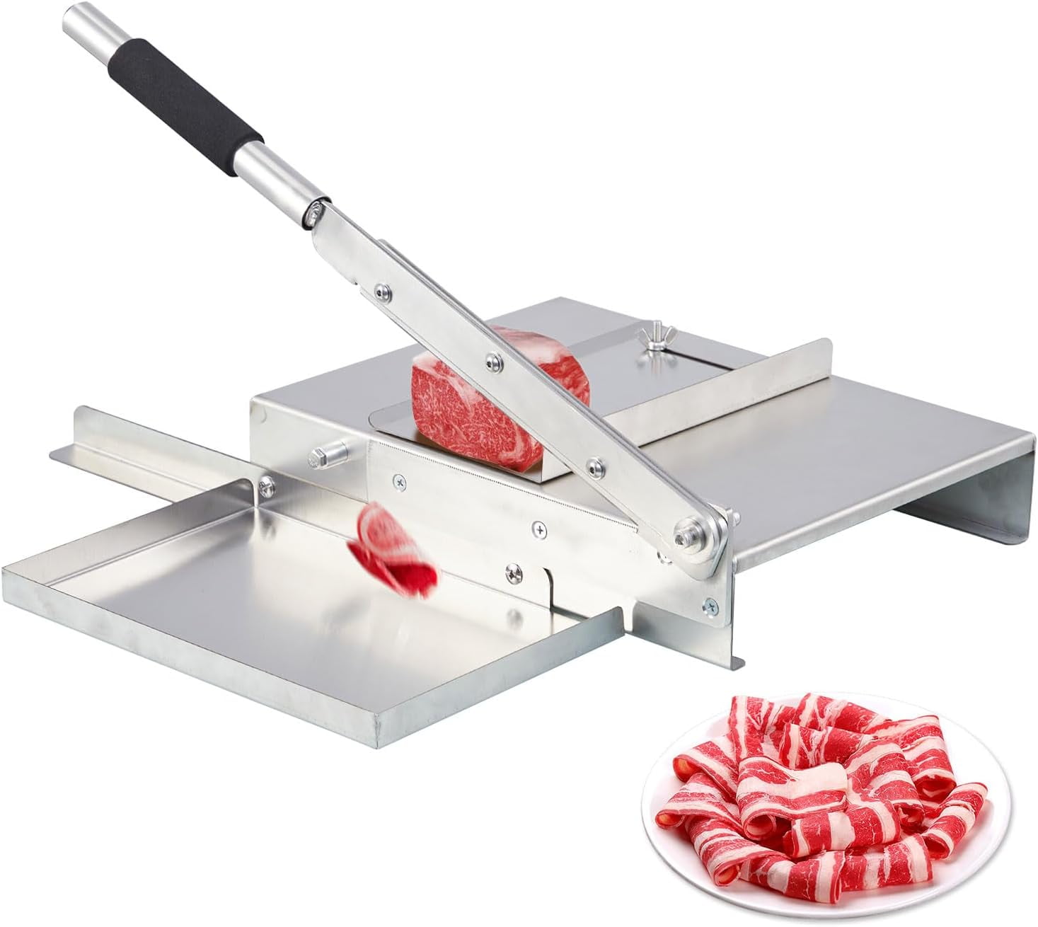 Meat Slicer for Home, Upgraded Meat Cutter with 4 Suction Cups, Meat ...