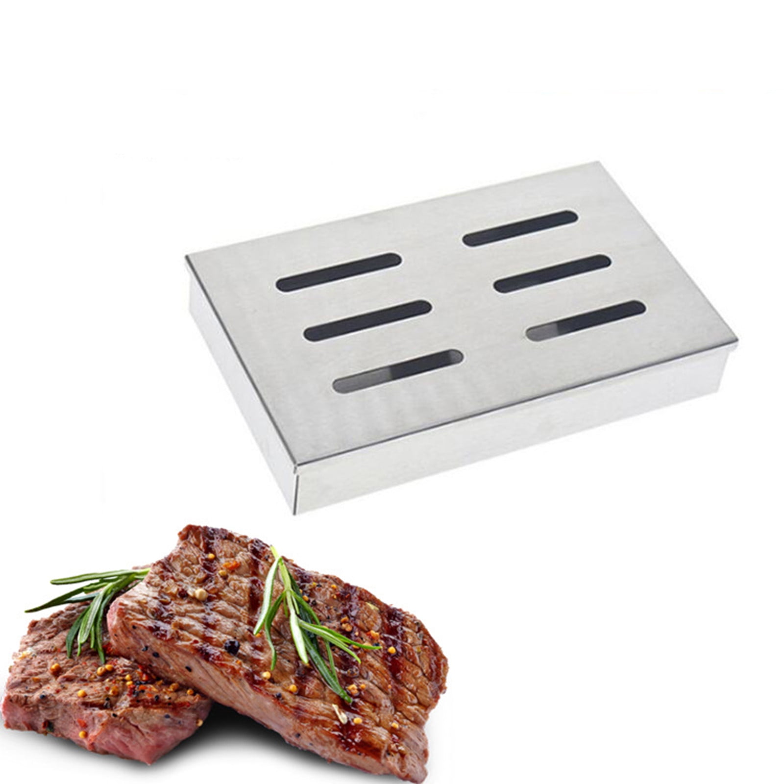 Meat Smoker Box,Large Capacity Stainless Steel Smoker Box,Stainless ...