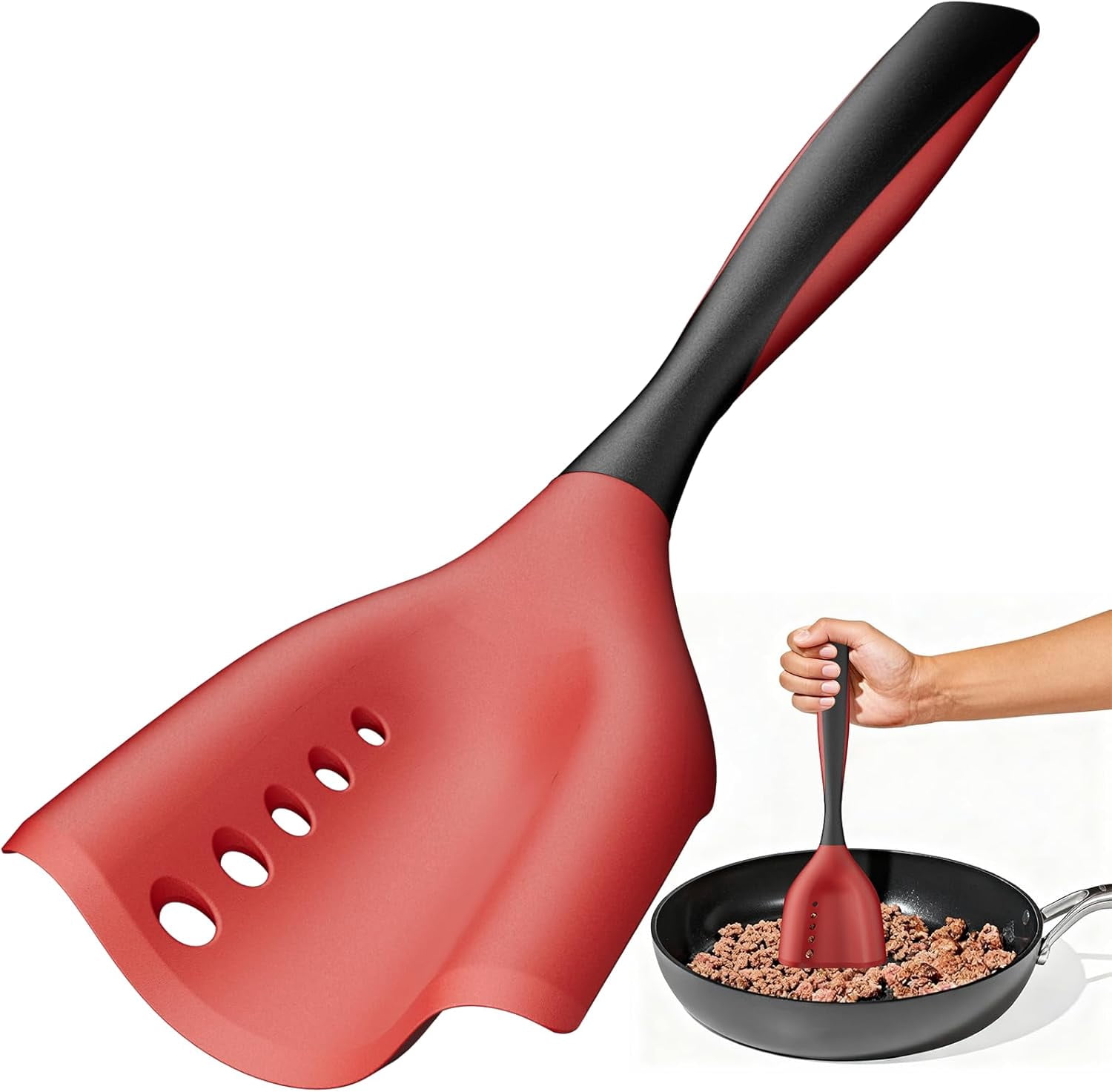 Meat Spatula Ground Beef Masher- Hamburger Smasher Tool, Non Ground ...