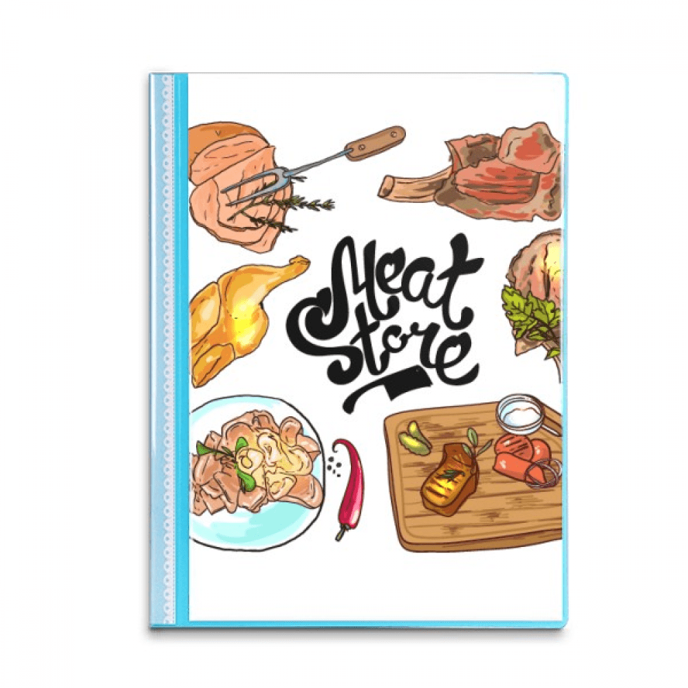 Meat Store Barbecue Steak Book Sheet Protectors Portfolio Binder Folder ...