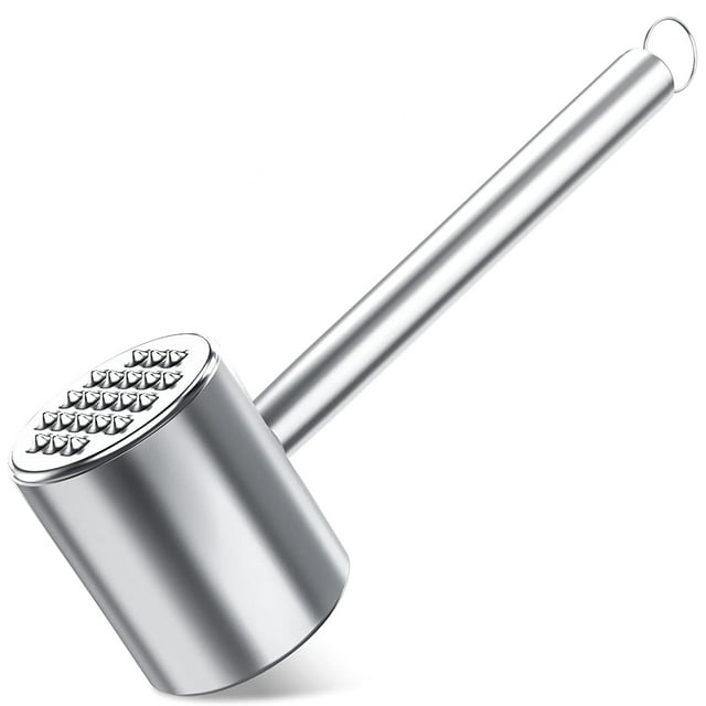 Meat Tenderizer 304 Stainless Steel Heavy Sturdy Meat Mallet Pounder