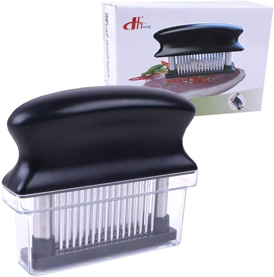 Meat Tenderizer with 48 Stainless Steel Ultra Sharp Needle Blades ...